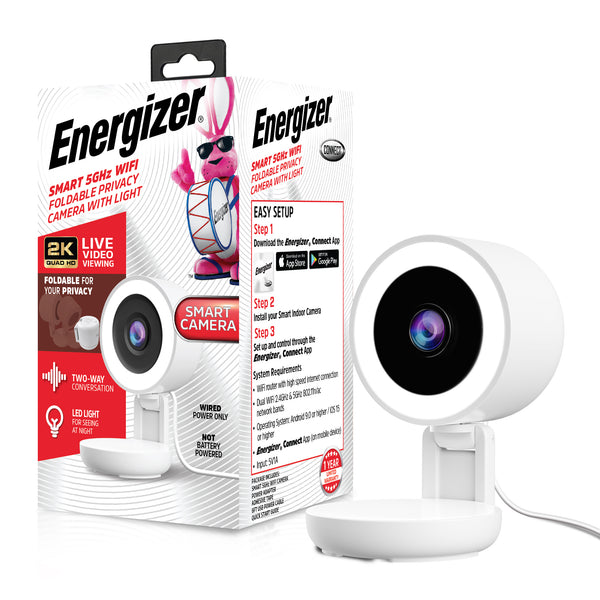 Smart 2K 5G Folding Camera with Light – Energizer Connect